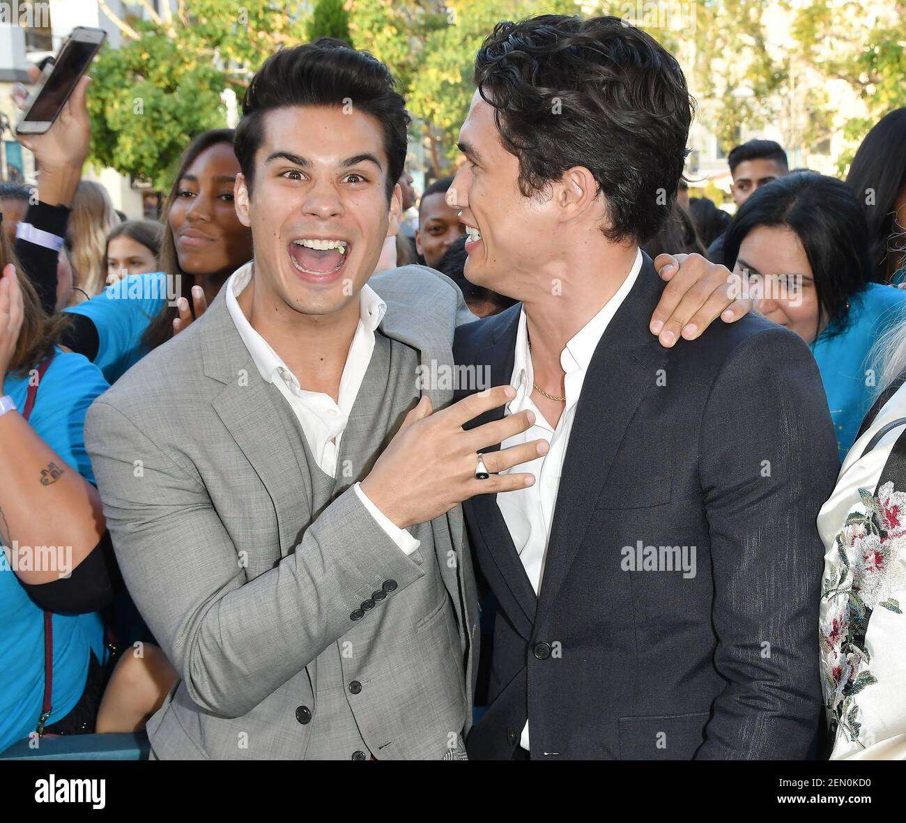 (L-R) Drew Ray Tanner and Charles Melton at "The Sun Is Also A Star ...