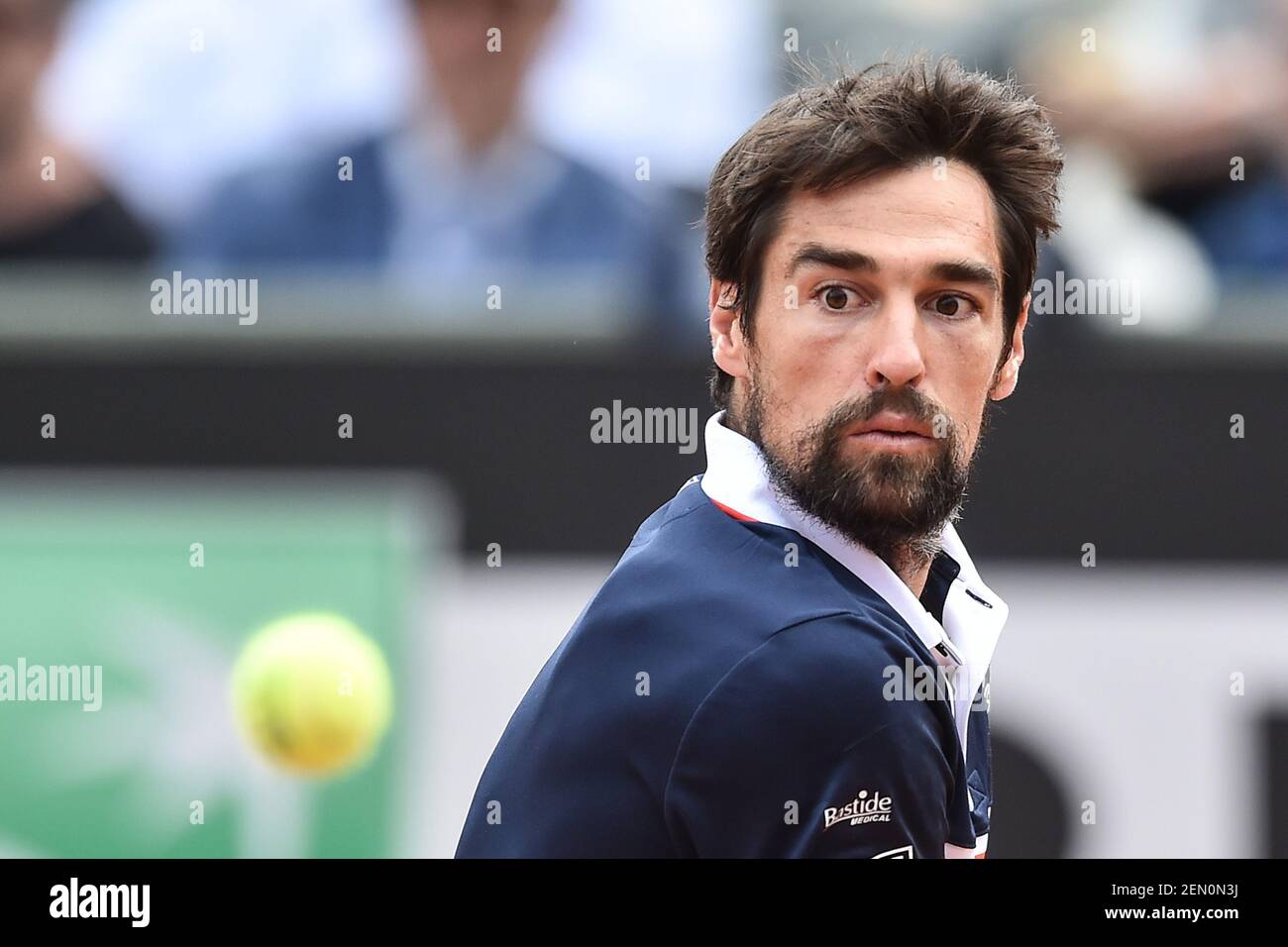 Jeremy Chardy of France in action during the match against Richard ...