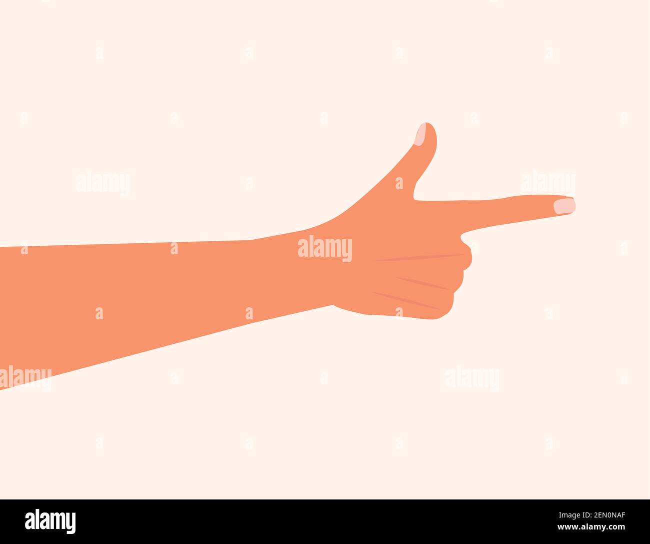 Hand touching or pointing to something with the index finger. Hand ...