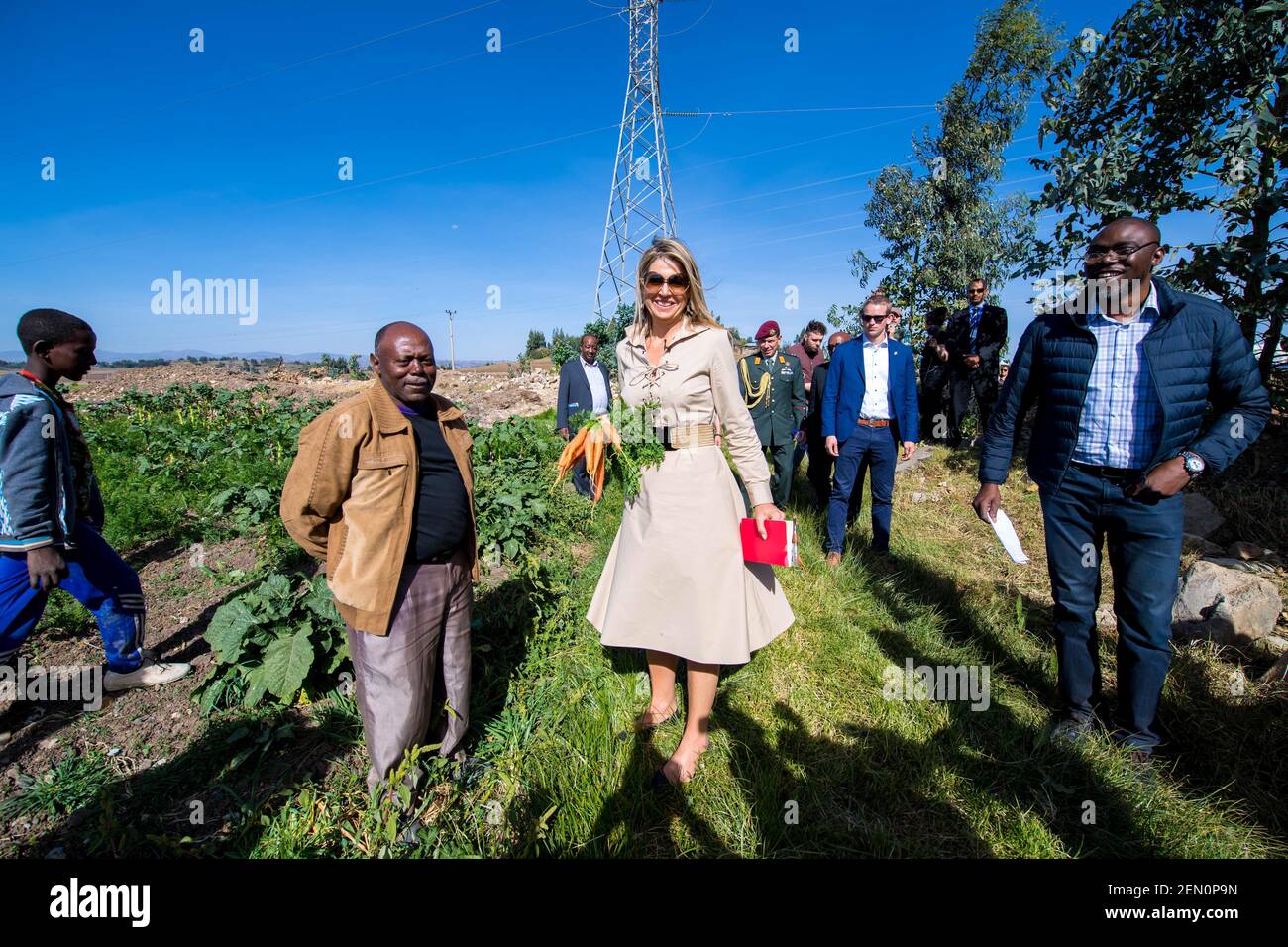 Queen Maxima of the Netherlands visits the Habesha beer brewery and ...