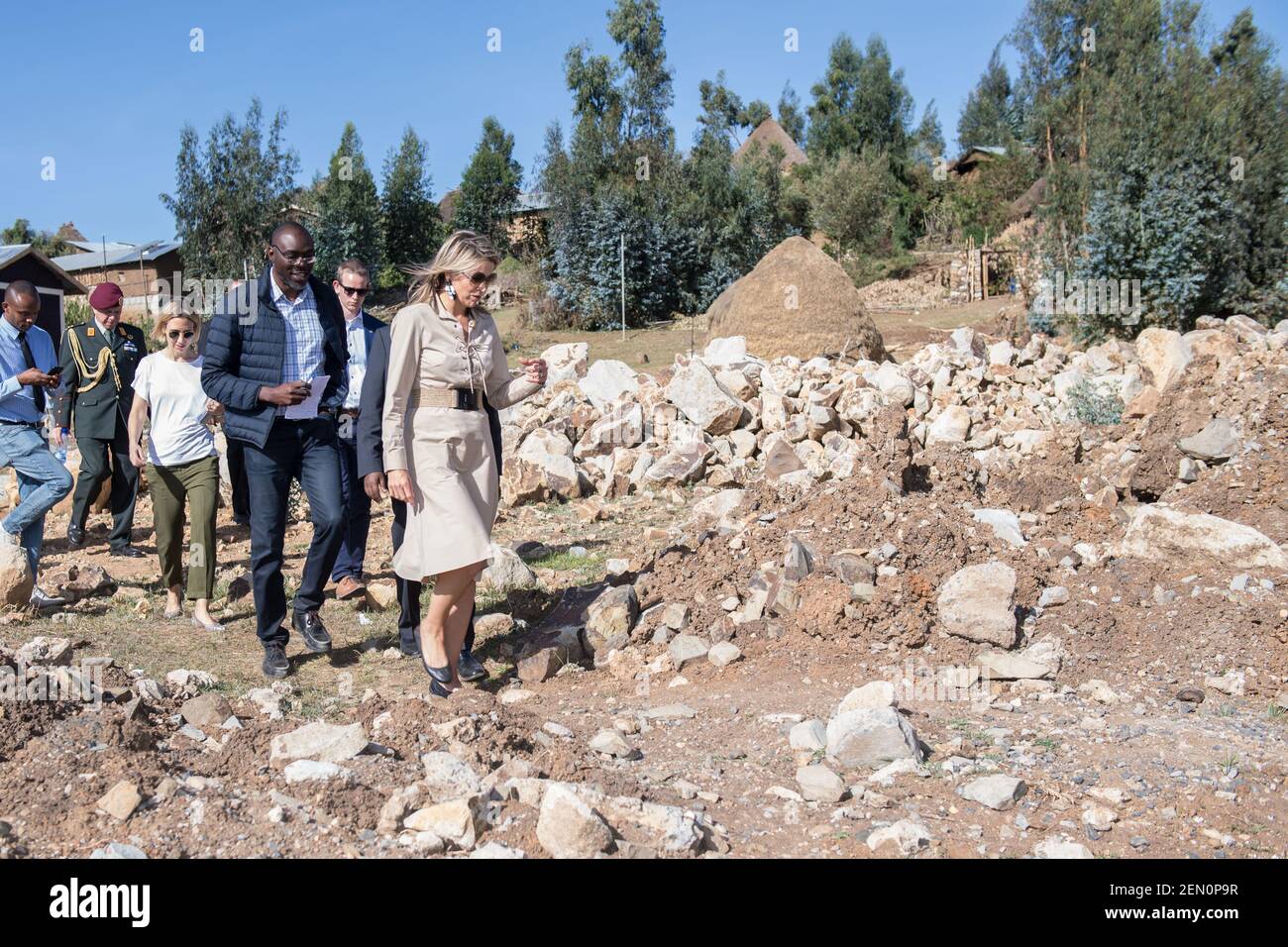 Queen Maxima of the Netherlands visits the Habesha beer brewery and ...