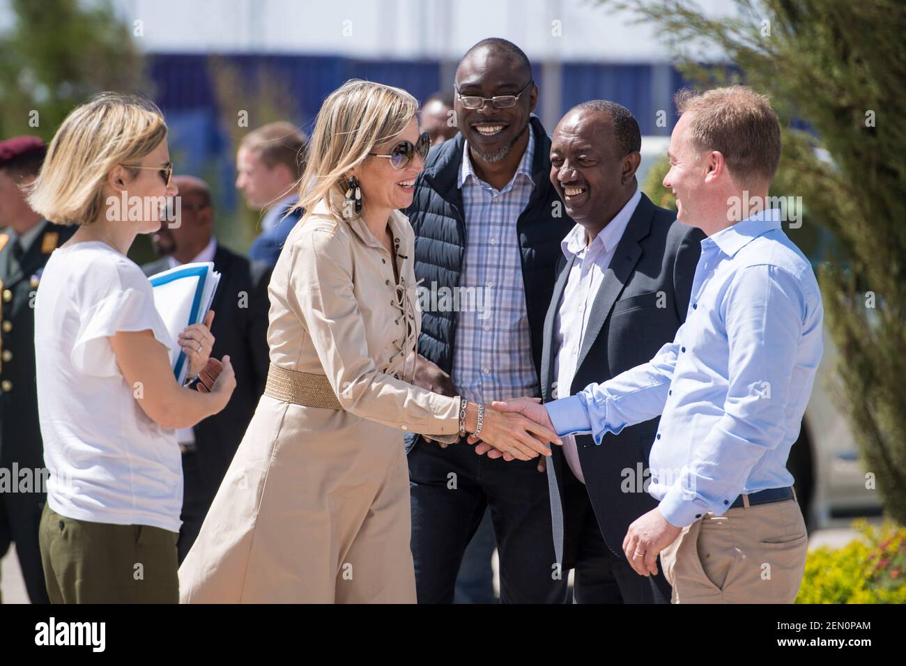 Queen Maxima of the Netherlands visits the Habesha beer brewery and ...