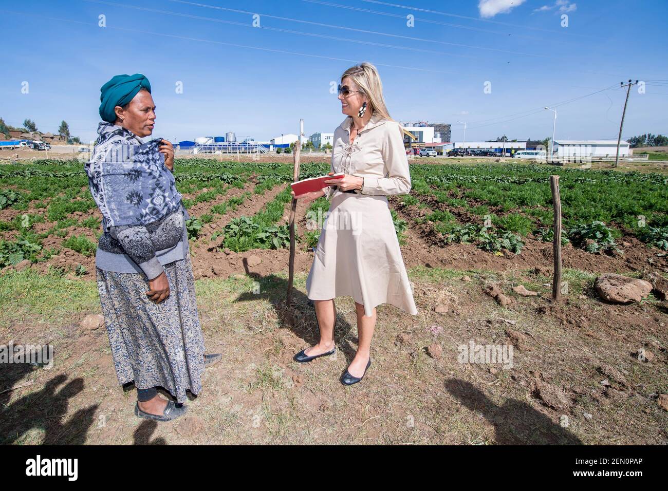 Queen Maxima of the Netherlands visits the Habesha beer brewery and ...
