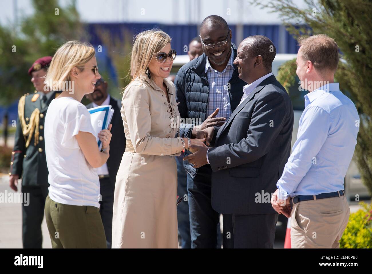 Queen Maxima of the Netherlands visits the Habesha beer brewery and ...