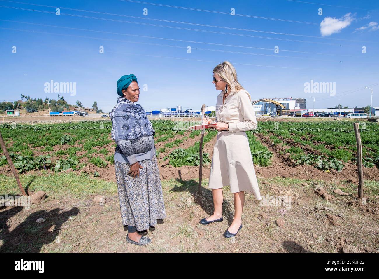 Queen Maxima of the Netherlands visits the Habesha beer brewery and ...
