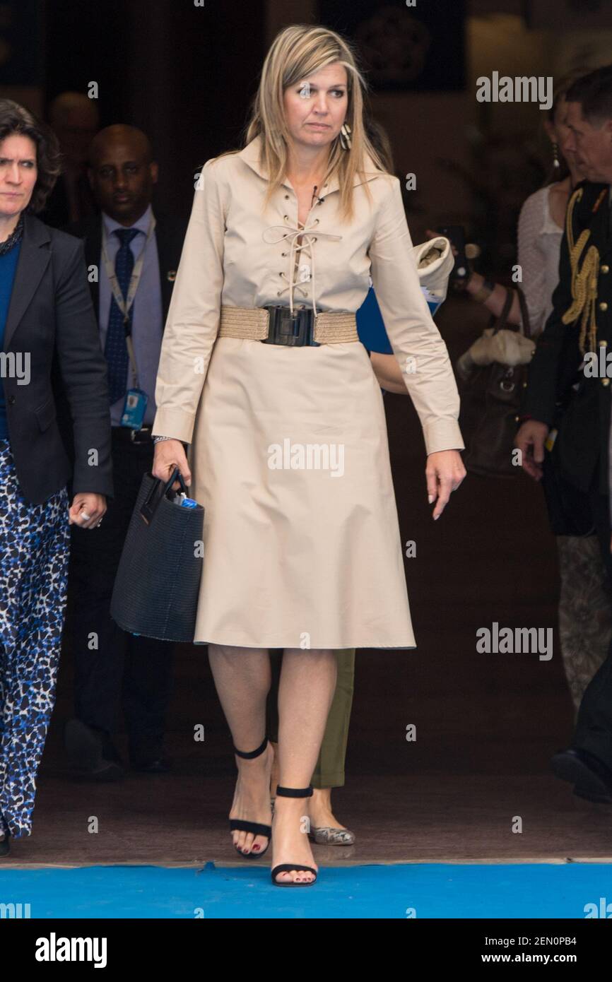 Queen Maxima of the Netherlands during a conversation with development ...