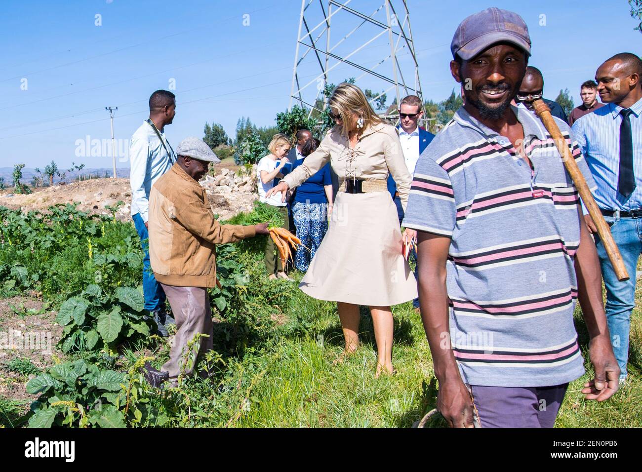 Queen Maxima of the Netherlands visits the Habesha beer brewery and ...