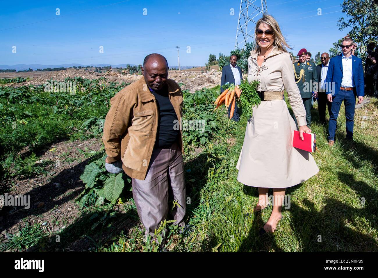 Queen Maxima of the Netherlands visits the Habesha beer brewery and ...