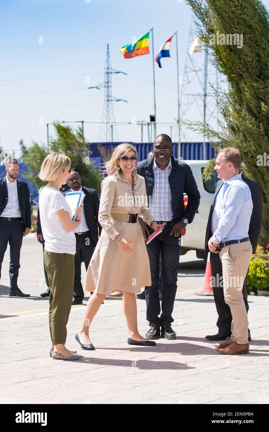 Queen Maxima of the Netherlands visits the Habesha beer brewery and ...
