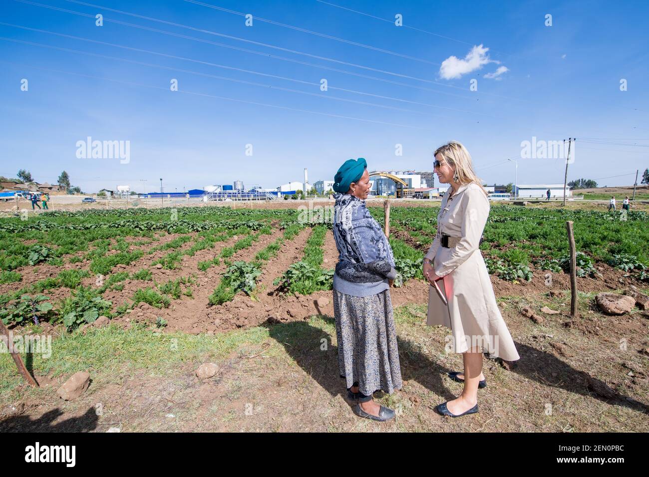 Queen Maxima of the Netherlands visits the Habesha beer brewery and ...