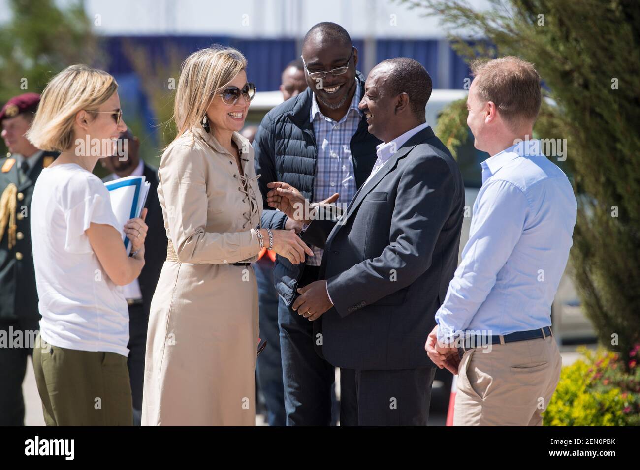 Queen Maxima of the Netherlands visits the Habesha beer brewery and ...