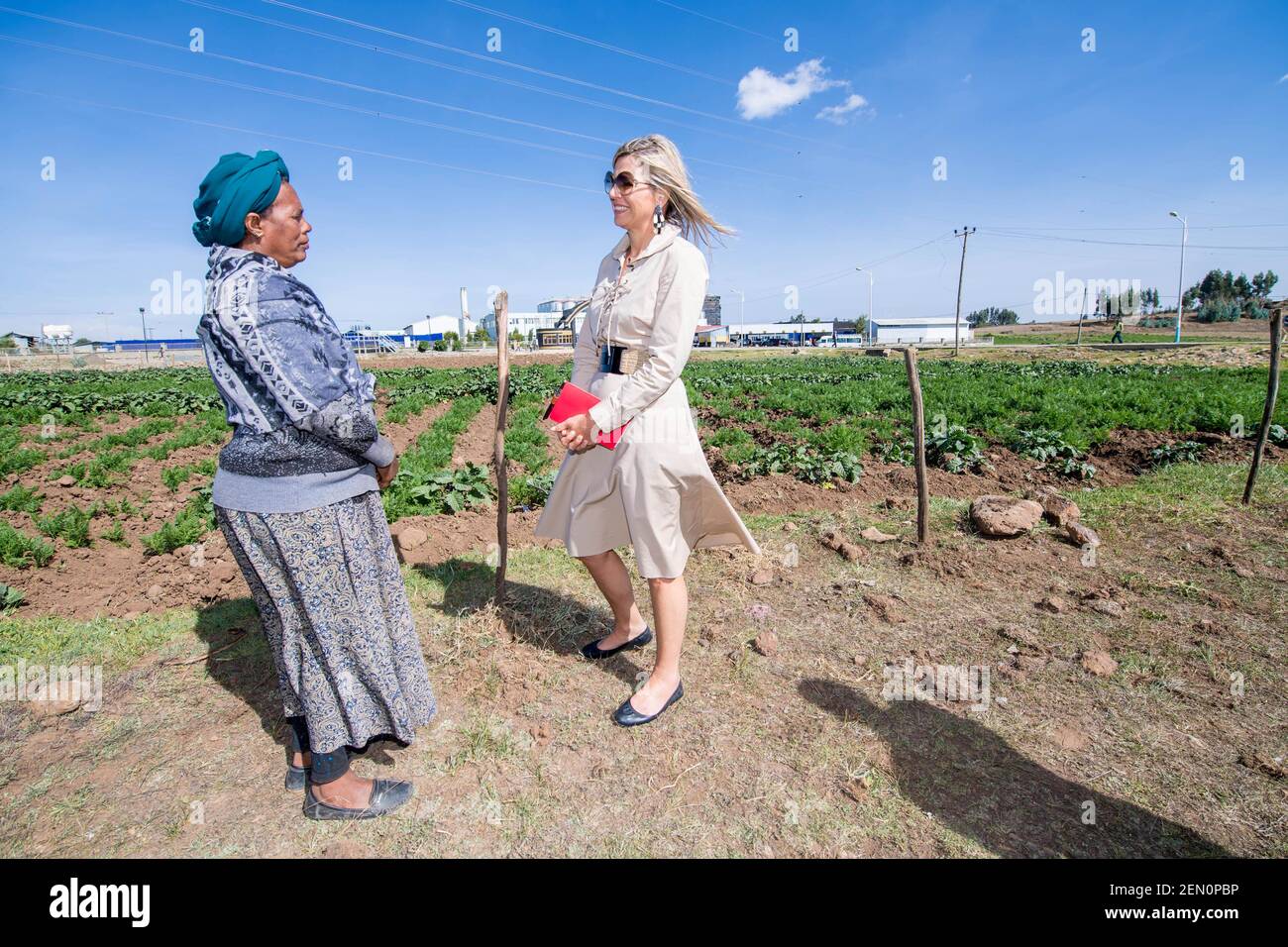 Queen Maxima of the Netherlands visits the Habesha beer brewery and ...