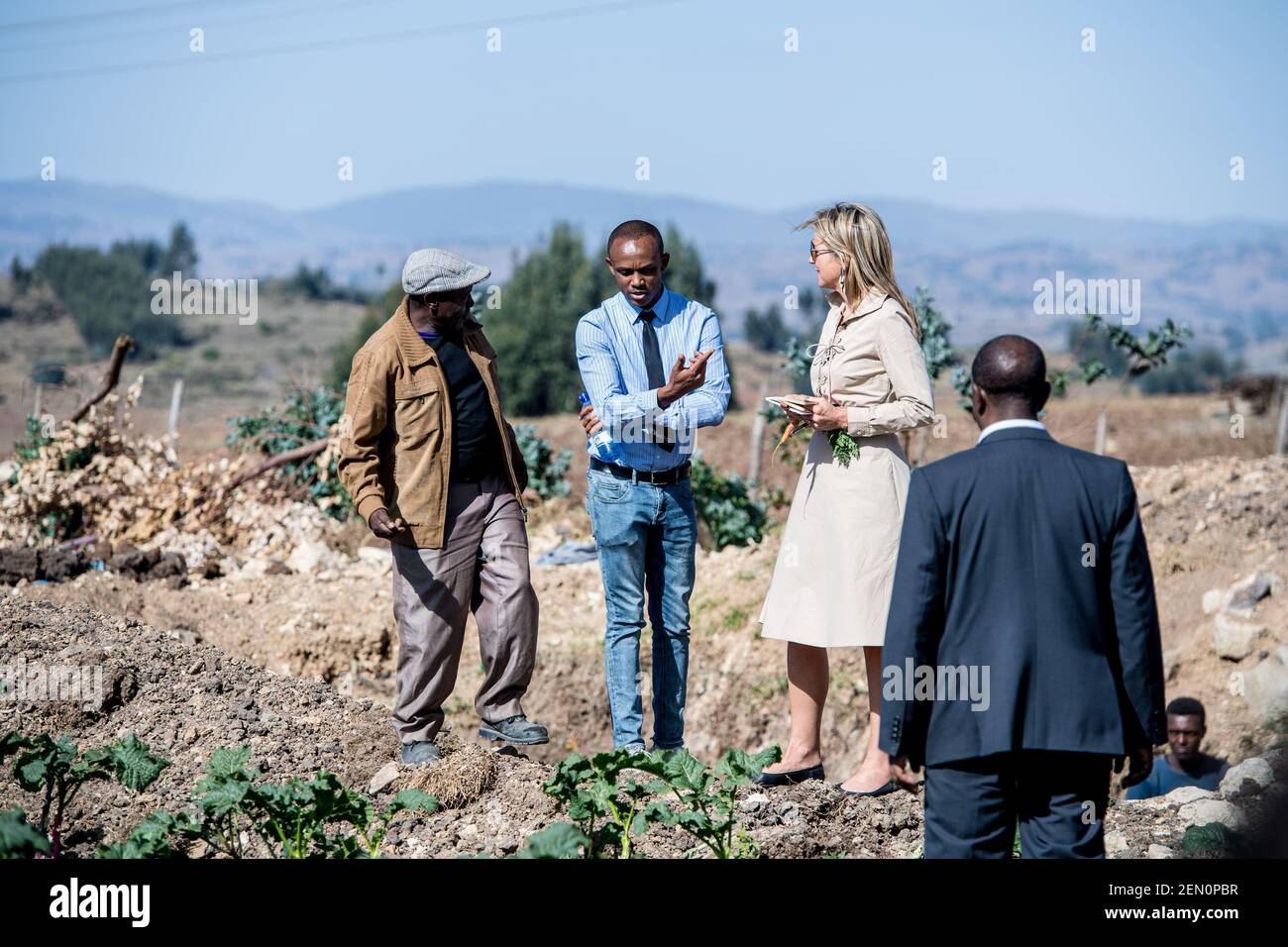 Queen Maxima of the Netherlands visits the Habesha beer brewery and ...