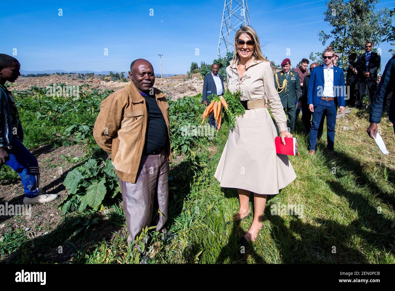 Queen Maxima of the Netherlands visits the Habesha beer brewery and ...