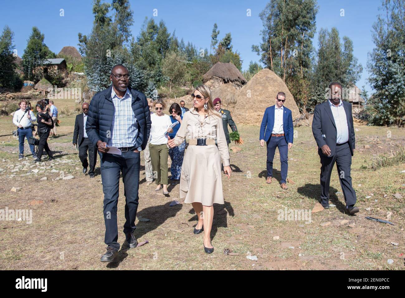 Queen Maxima of the Netherlands visits the Habesha beer brewery and ...