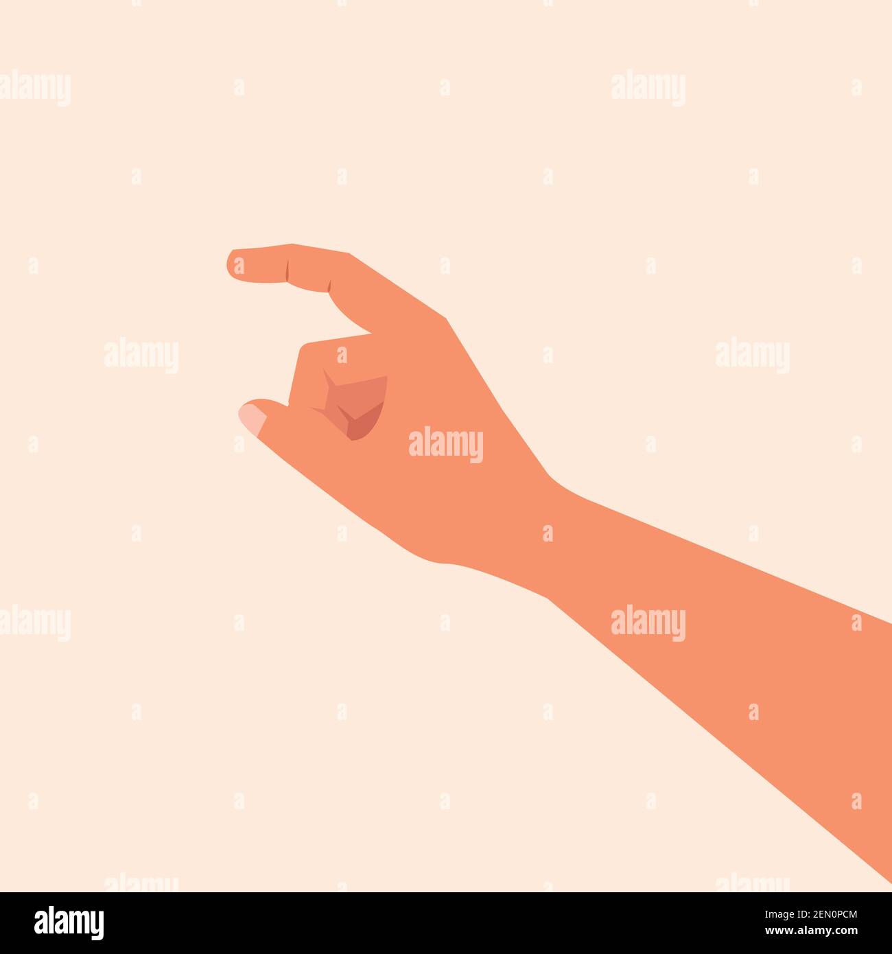 Hand touching or pointing to something with the index finger. Hand ...