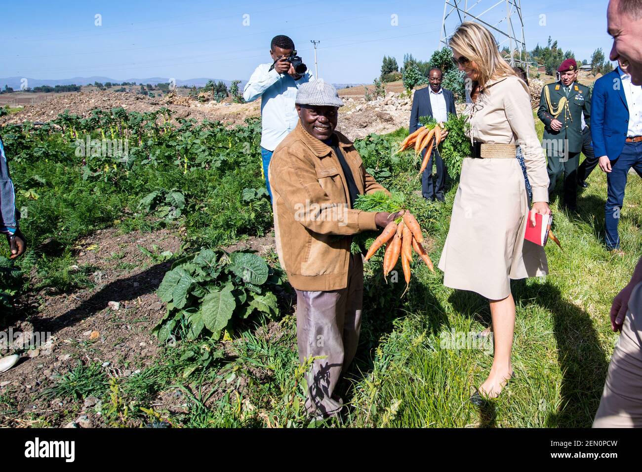 Queen Maxima of the Netherlands visits the Habesha beer brewery and ...