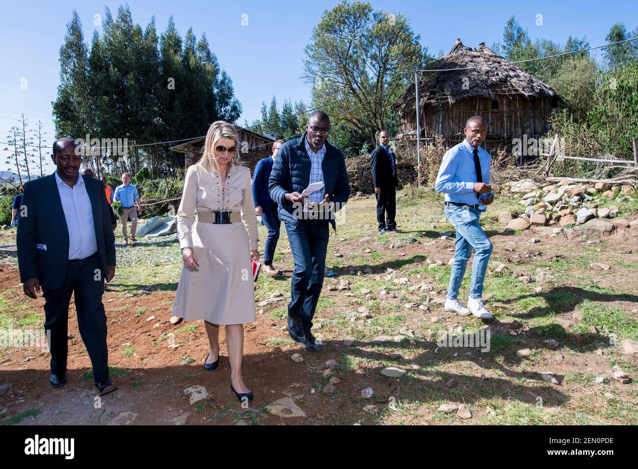 Queen Maxima of the Netherlands visits the Habesha beer brewery and ...