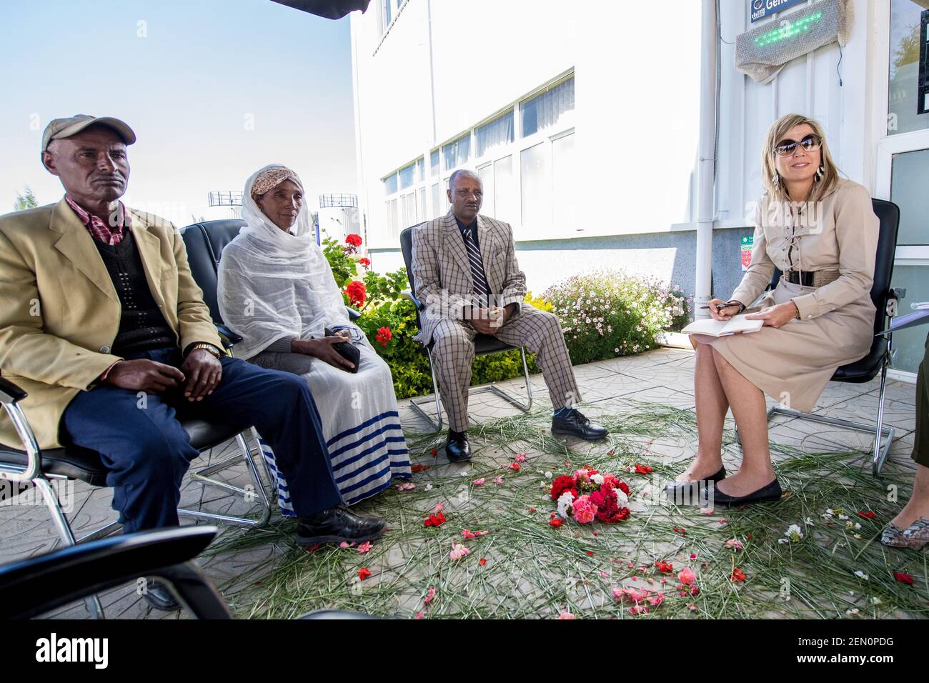 Queen Maxima of the Netherlands visits the Habesha beer brewery and ...