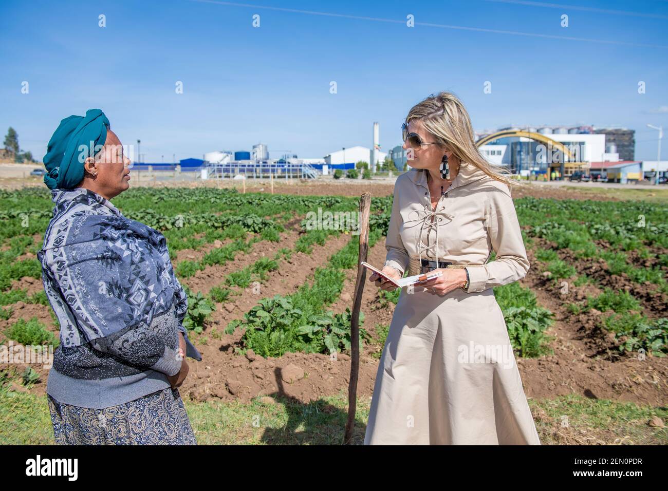 Queen Maxima of the Netherlands visits the Habesha beer brewery and ...