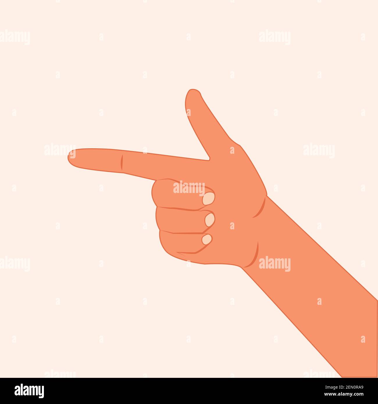 Hand touching or pointing to something with the index finger. Hand ...