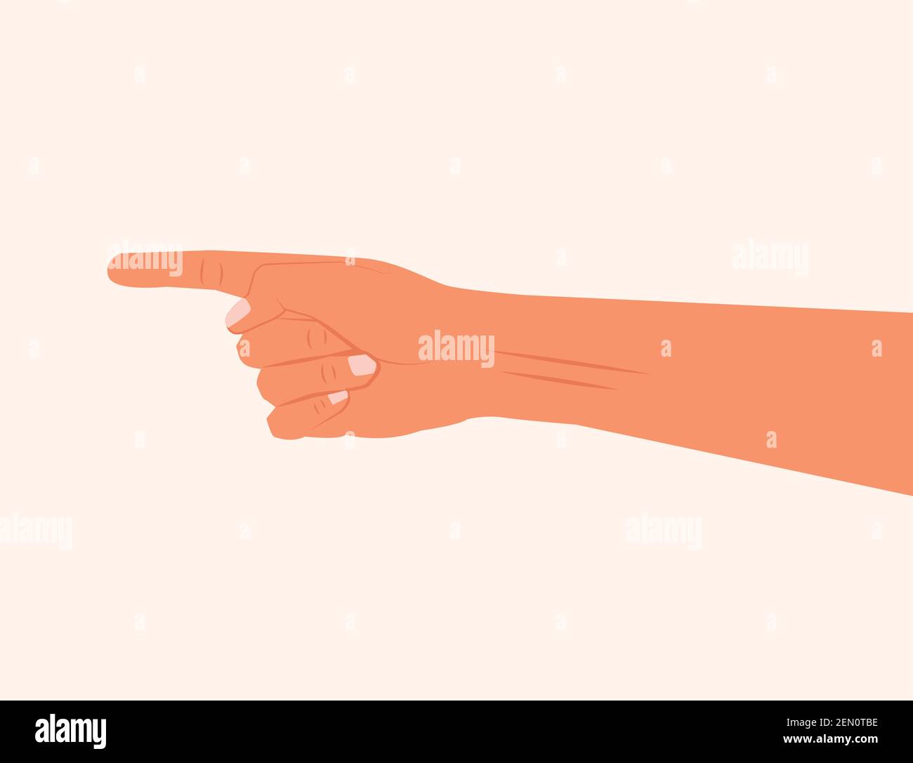 Hand touching or pointing to something with the index finger. Hand ...