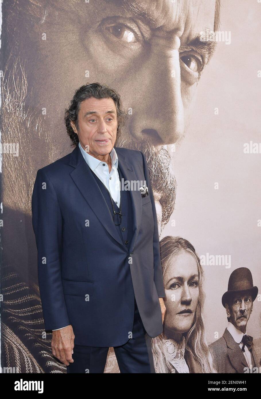 Ian McShane arrives at HBO Films' "Deadwood" Los Angeles Premiere held ...