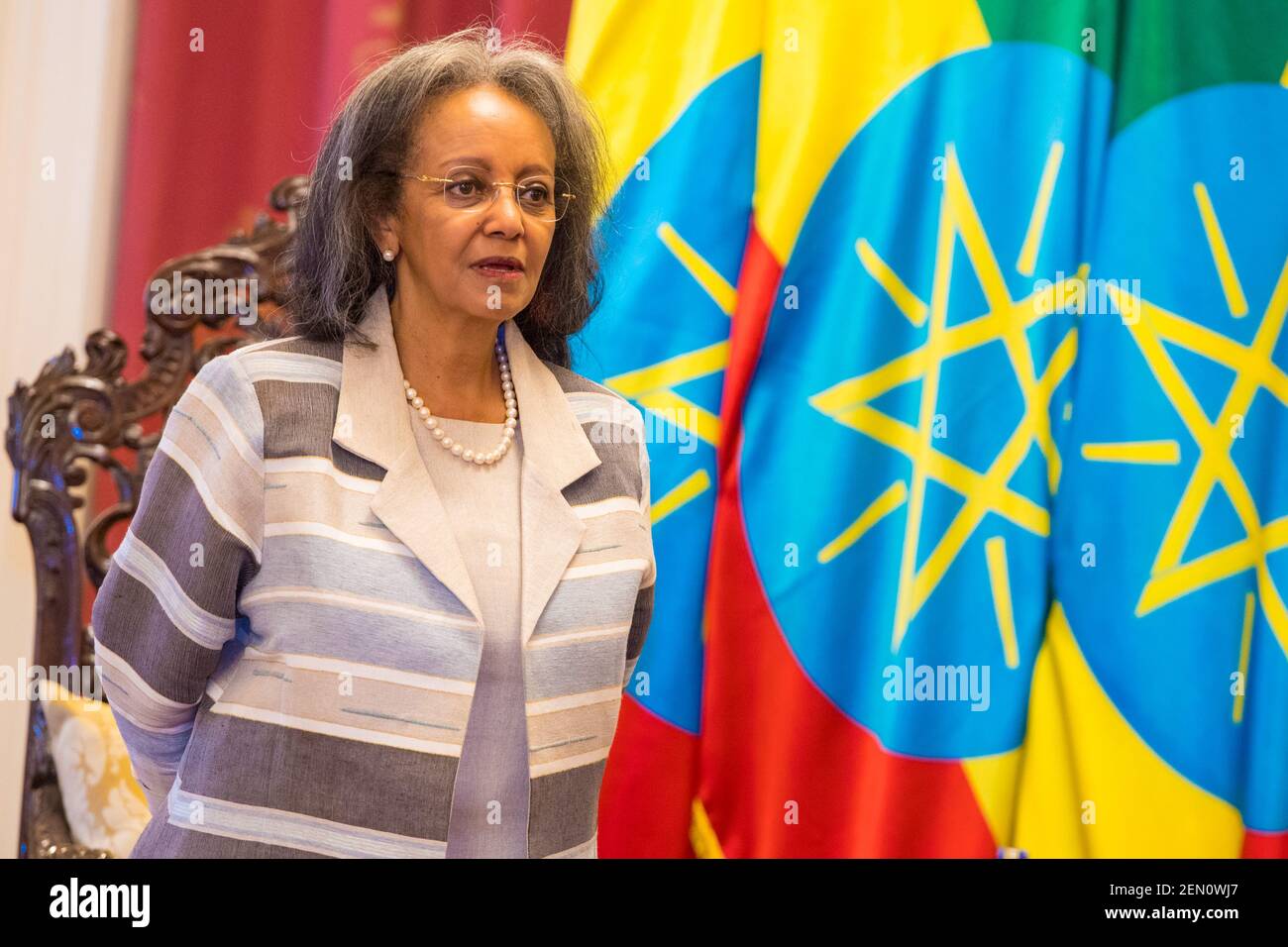 Queen Maxima visits President Sahle-Work Zewde of Ethiopia at the ...