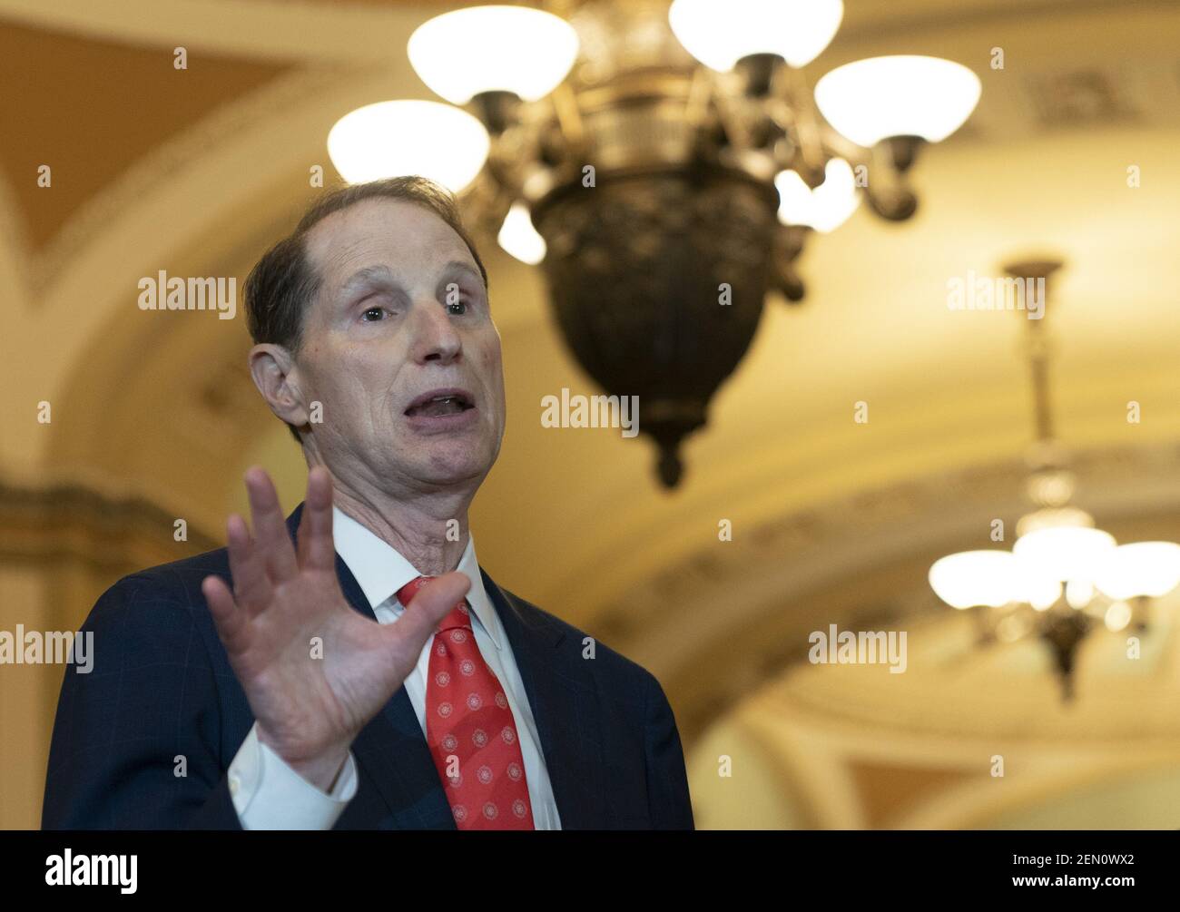 United States Senator Ron Wyden (Democrat of Oregon) speaks to the ...
