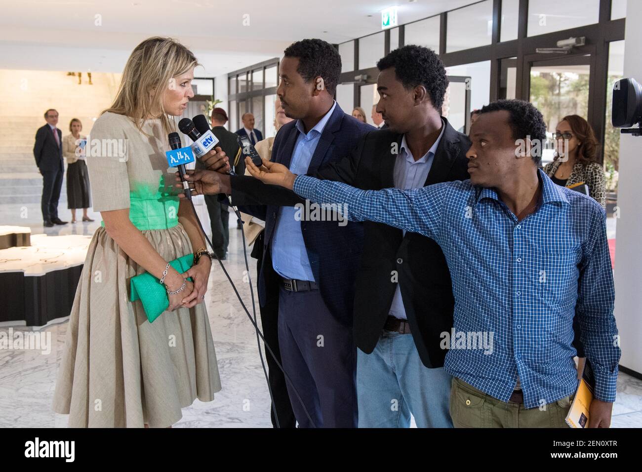 Queen Maxima of the Netherlands during a meeting with Prime Minister ...
