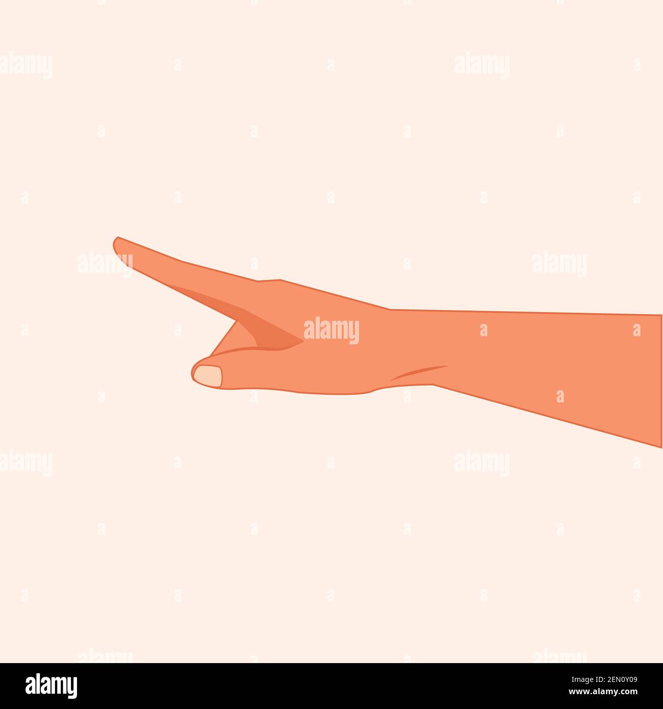 Hand touching or pointing to something with the index finger. Hand ...