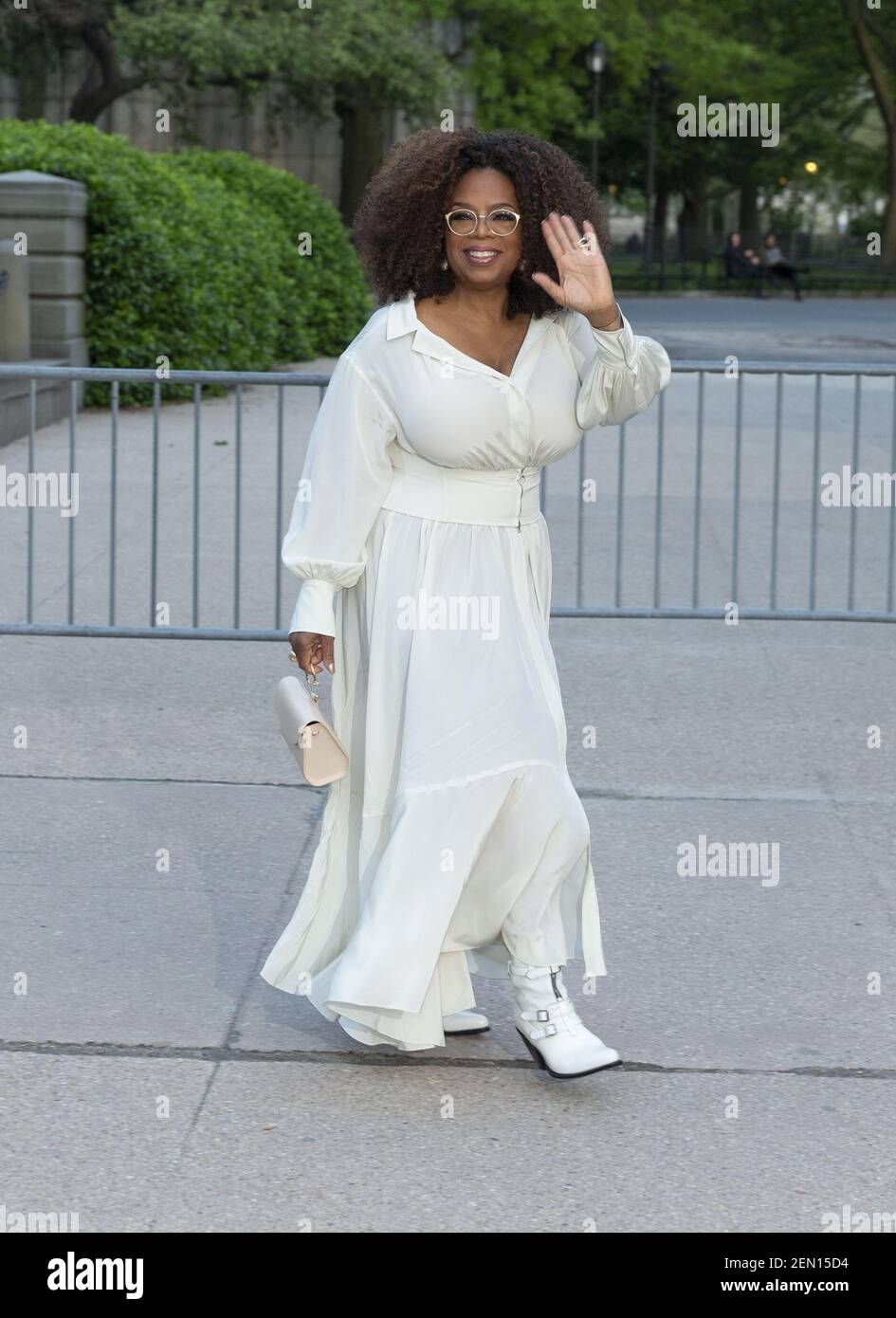 (5/15/2019) Oprah Winfrey arrives at the Statue Of Liberty Museum ...