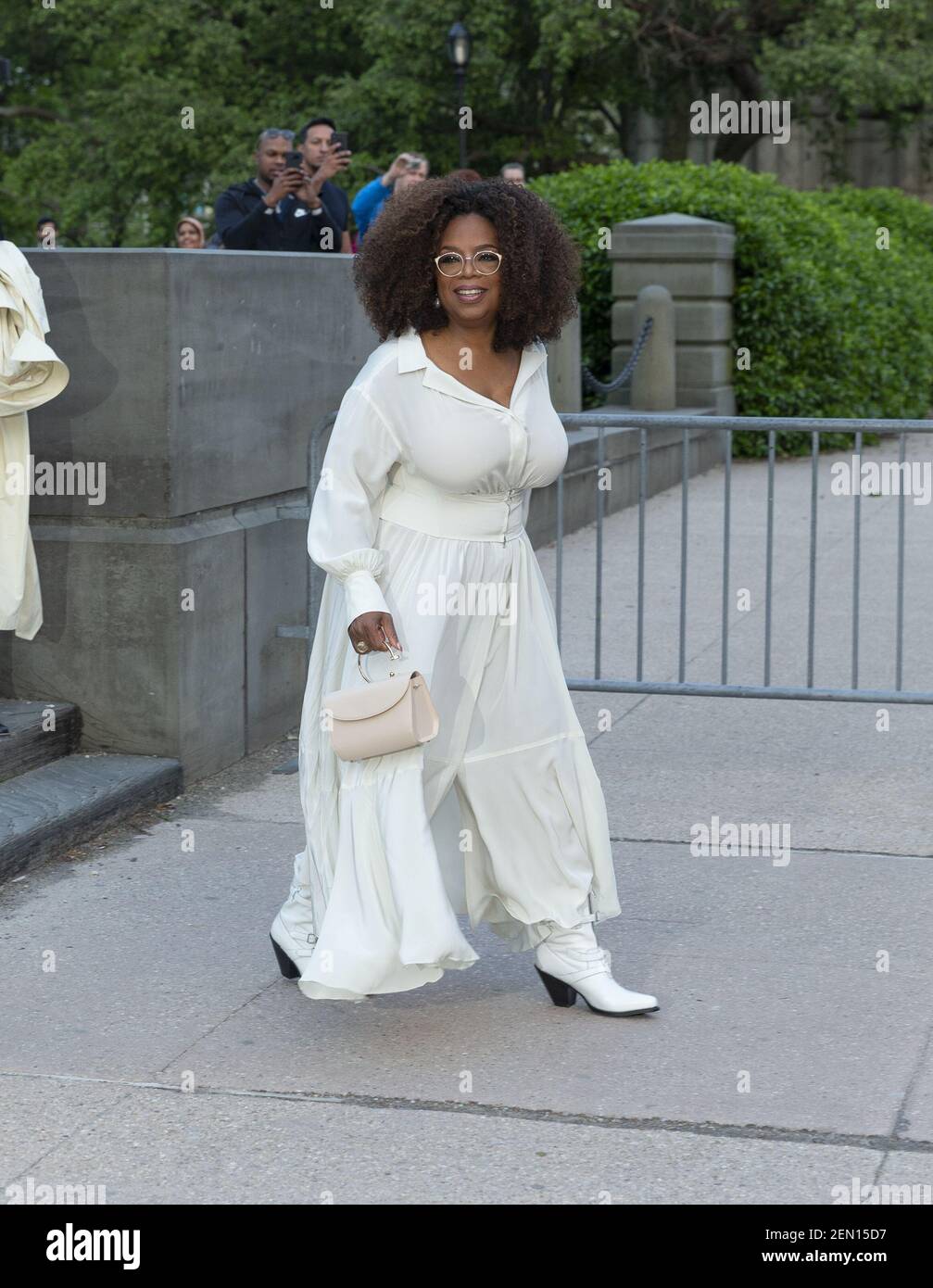 (5/15/2019) Oprah Winfrey arrives at the Statue Of Liberty Museum ...