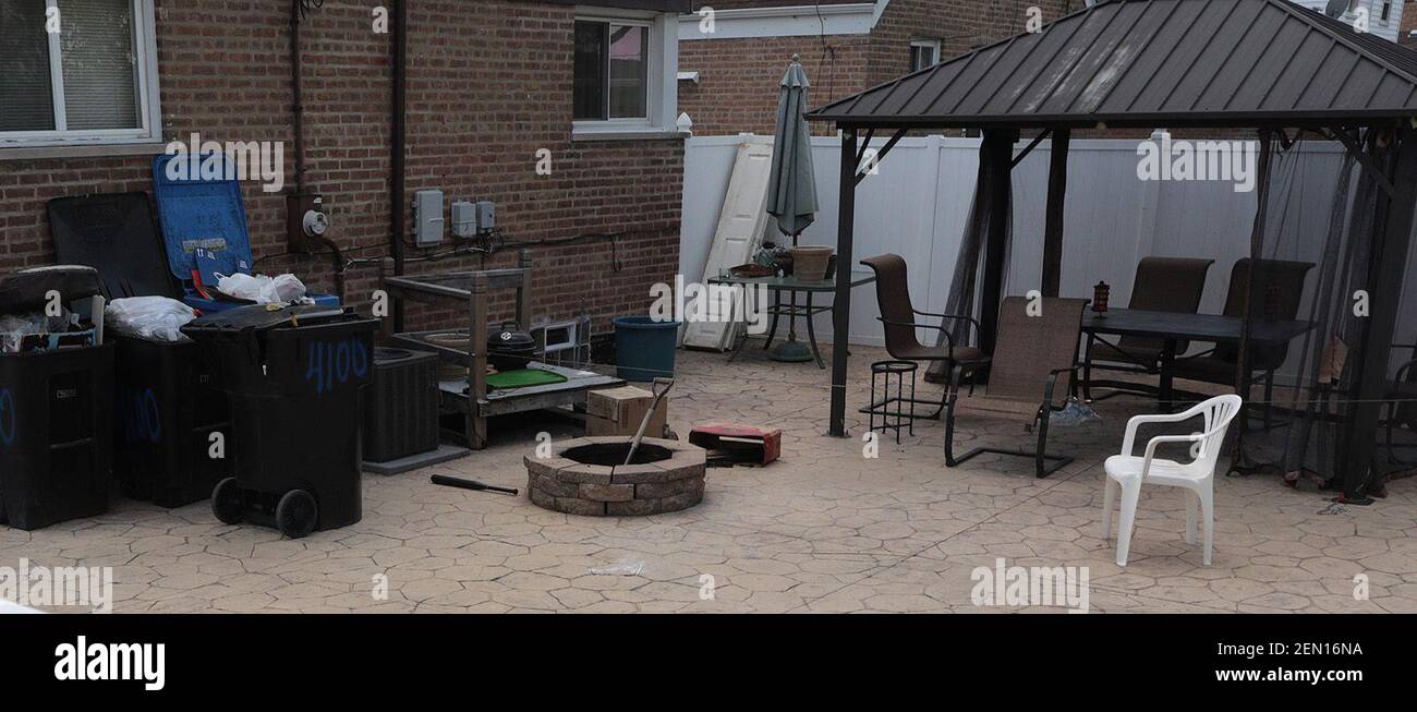 The backyard of the home in the 4100 block of West 77th Place where the ...