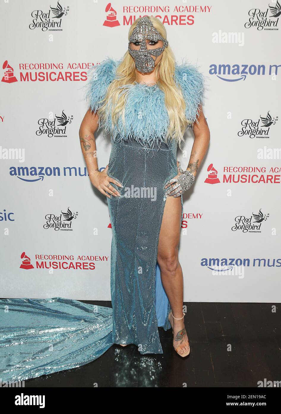 Kesha arrives at the MusiCares Concert for Recovery presented by Amazon ...