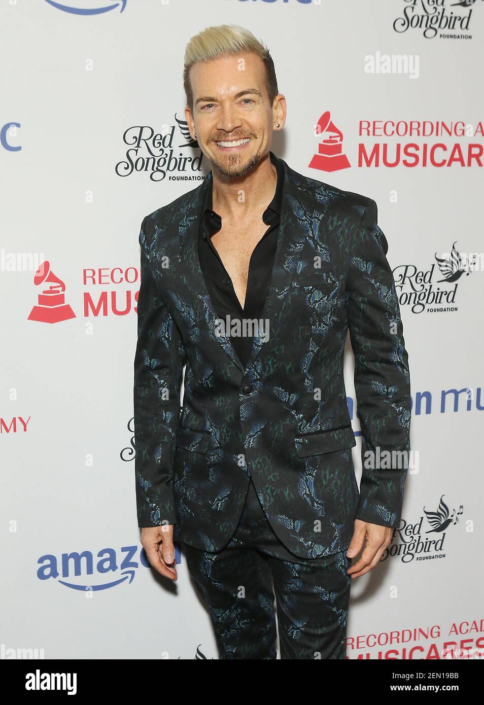 Damon Sharpe arrives at the MusiCares Concert for Recovery presented by ...