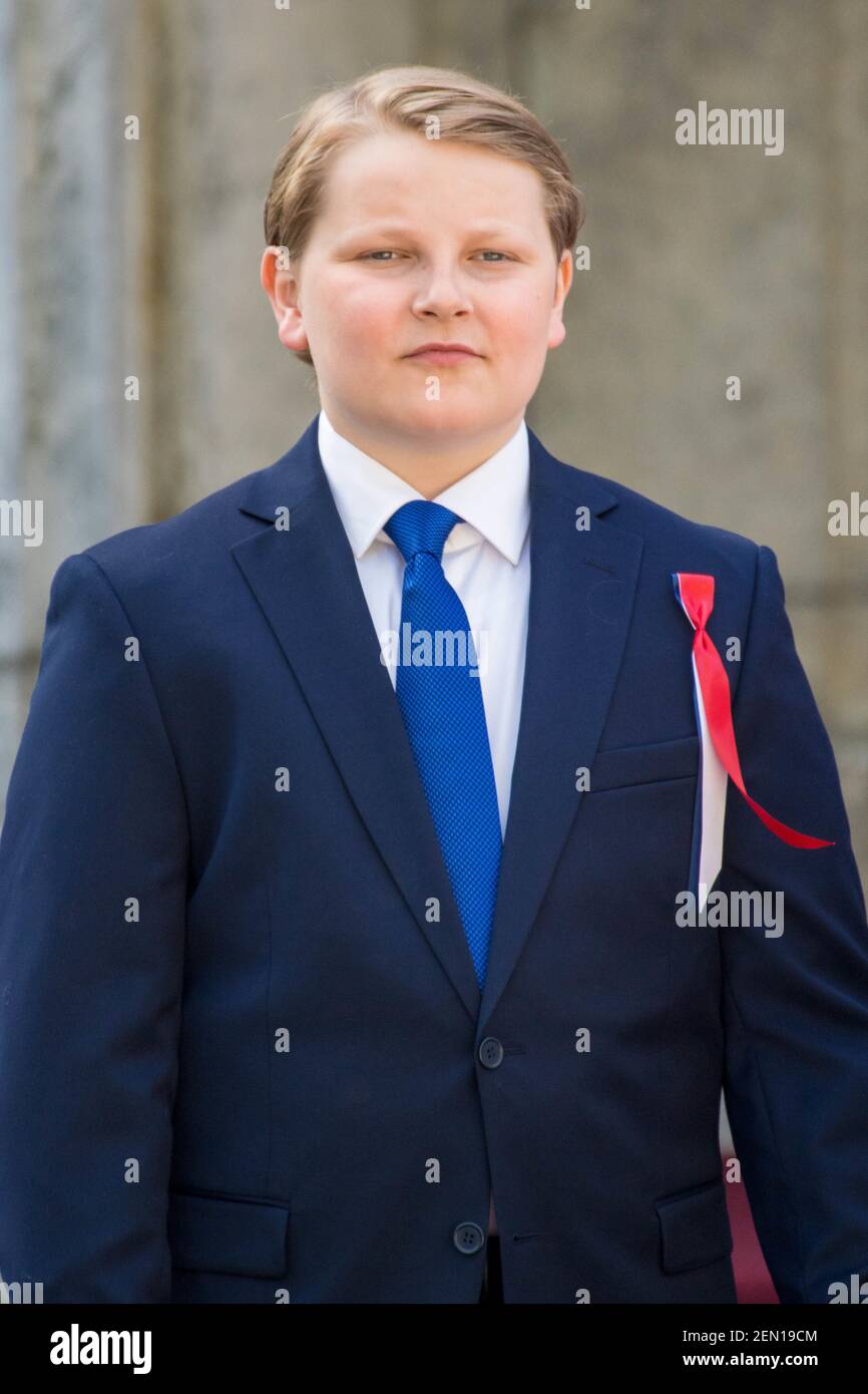 Prince Sverre Magnus during the celebrations of the national day at the ...