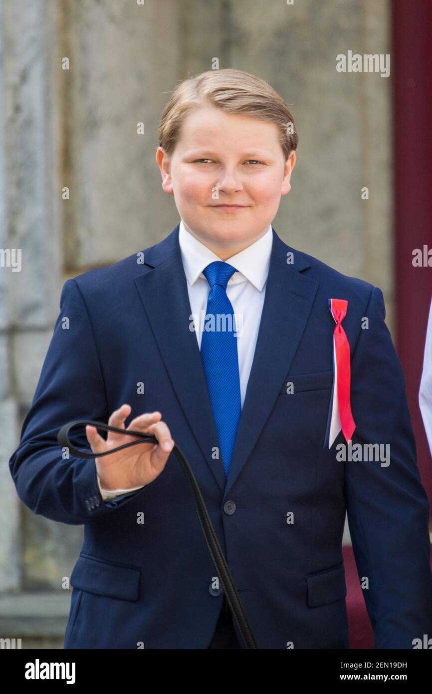 Prince Sverre Magnus during the celebrations of the national day at the ...