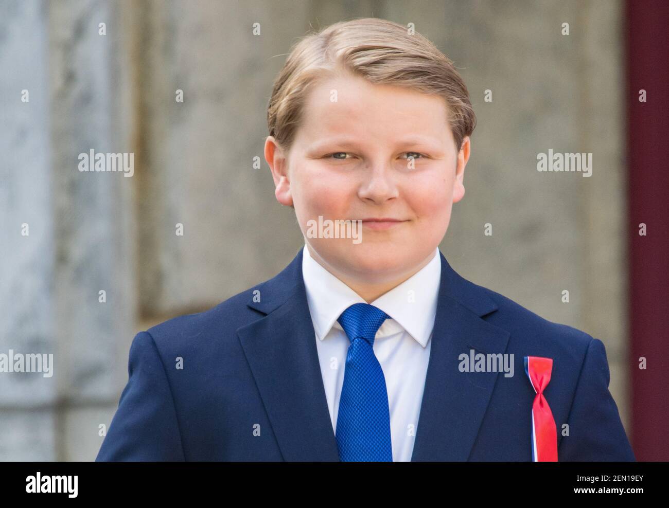 Prince Sverre Magnus during the celebrations of the national day at the ...