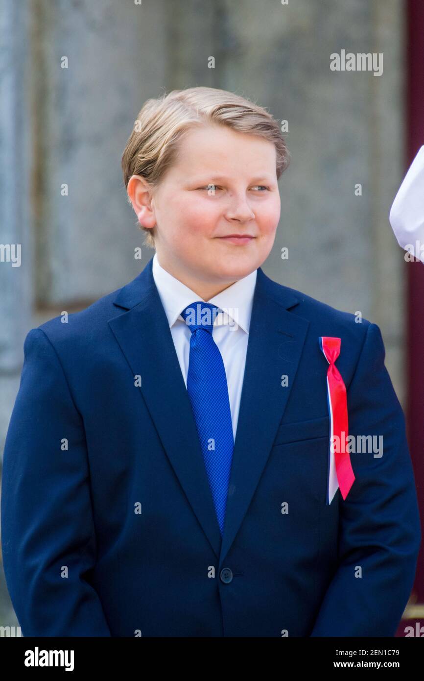 Prince Sverre Magnus during the celebrations of the national day at the ...