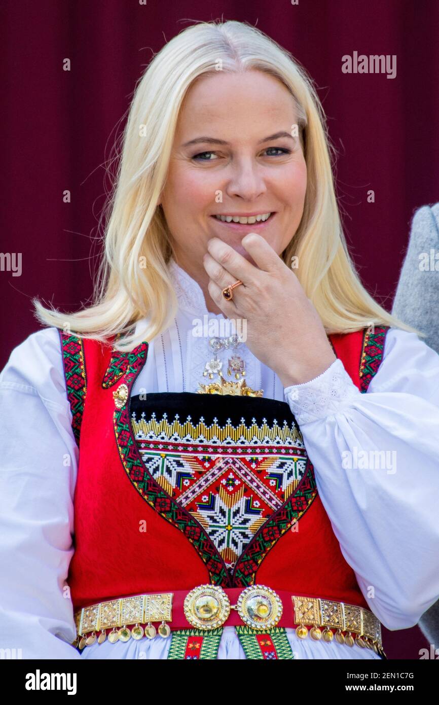 Crown Princess Mette-Marit during the celebrations of the national day ...