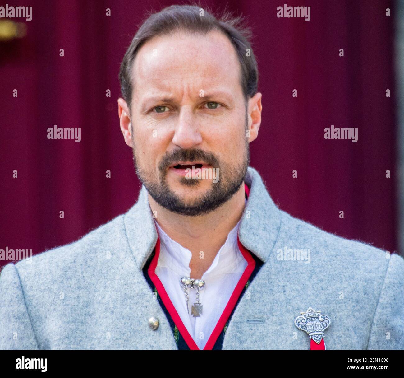Crown Prince Haakon during the celebrations of the national day at the ...