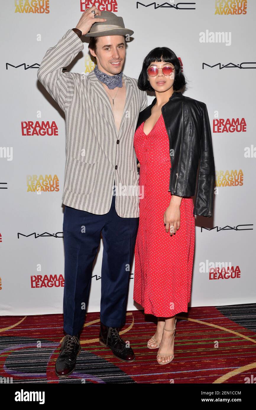 (L-R) Reeve Carney and Eva Noblezada attend the 85th Annual Drama ...