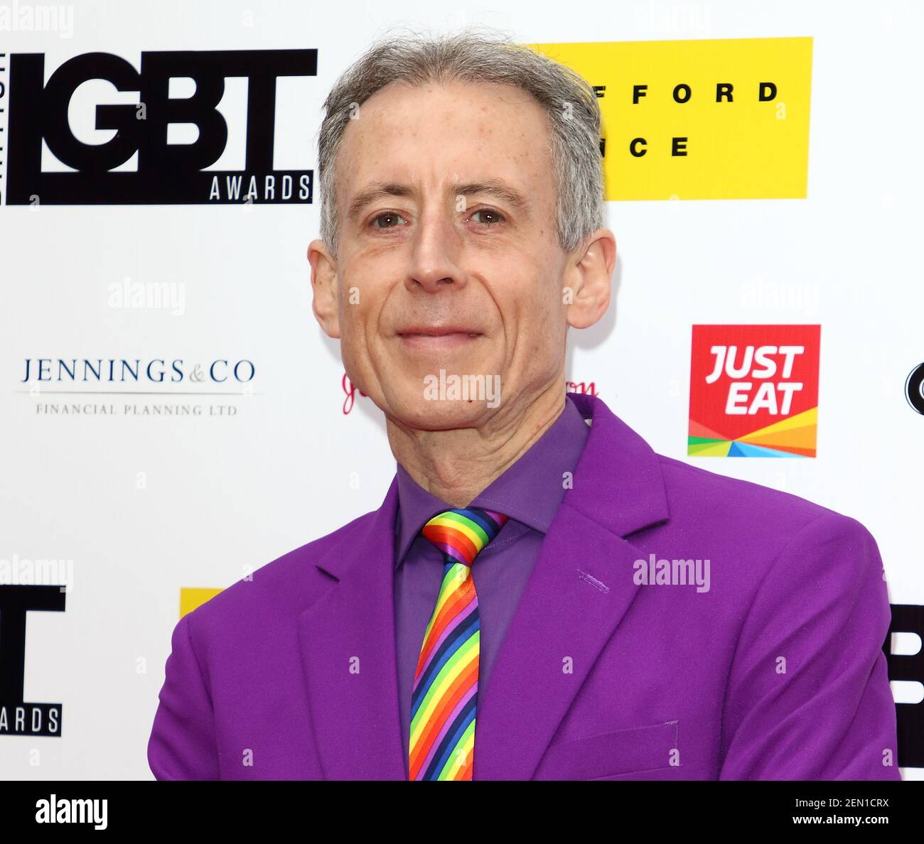 Peter Tatchell arrives on the red carpet at the British LGBT Awards at ...