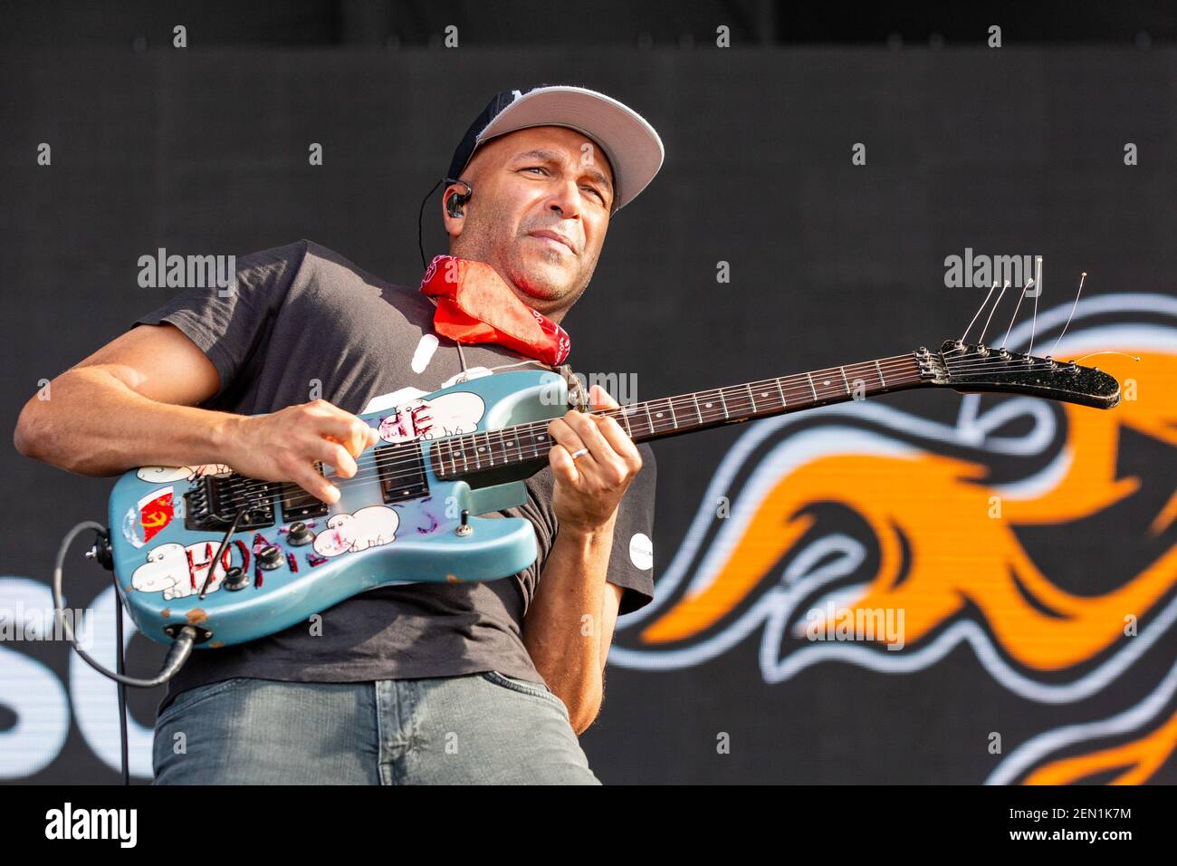 Tom Morello during the Sonic Temple Music Festival on May, 17 2019, in ...
