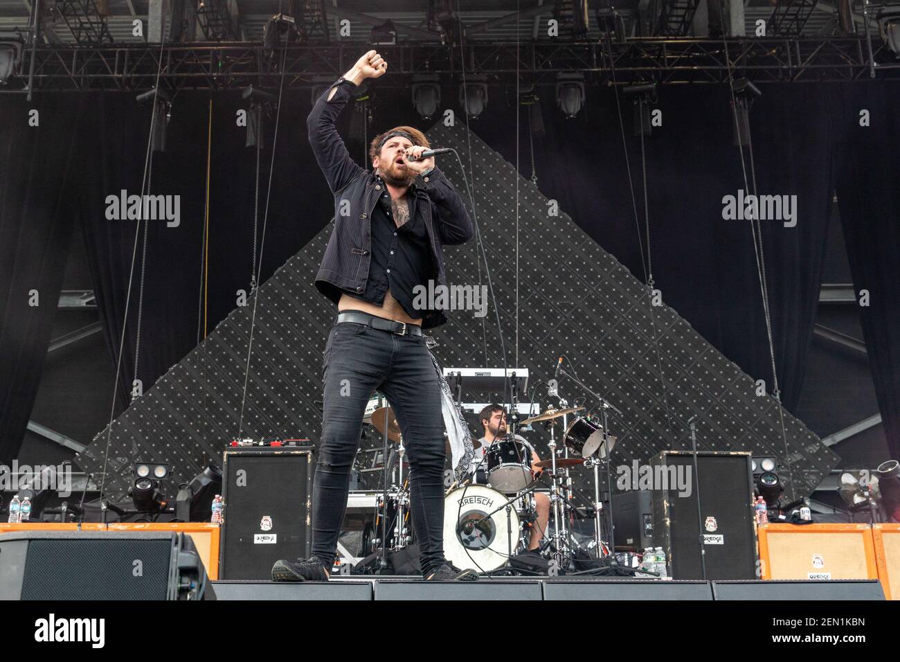 Caleb Shomo of Beartooth during the Sonic Temple Music Festival on May ...