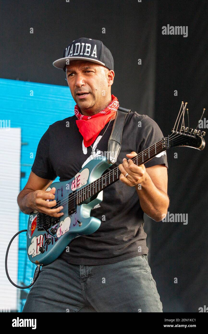 Tom Morello during the Sonic Temple Music Festival on May, 17 2019, in ...