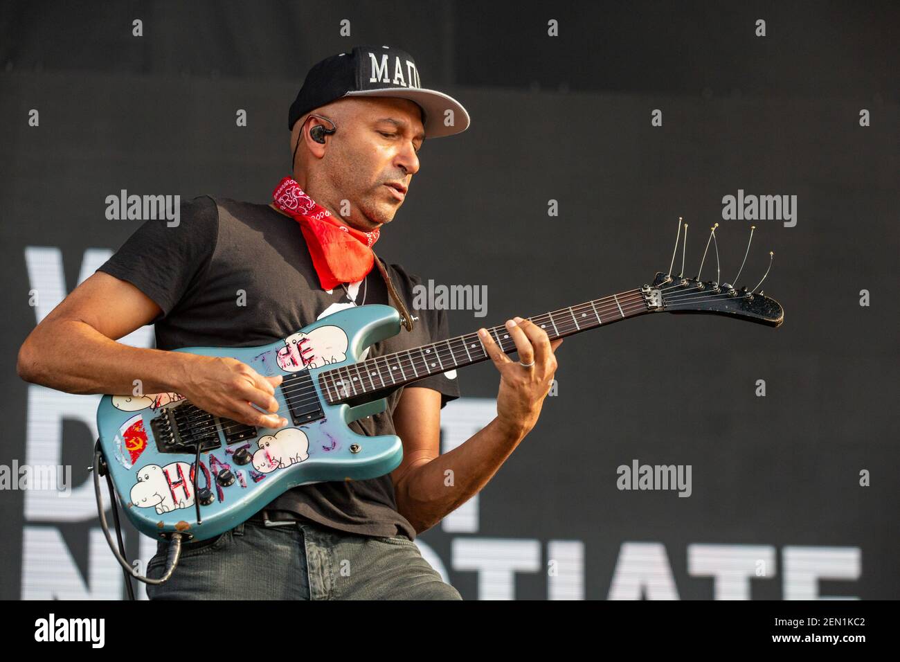 Tom Morello during the Sonic Temple Music Festival on May, 17 2019, in ...