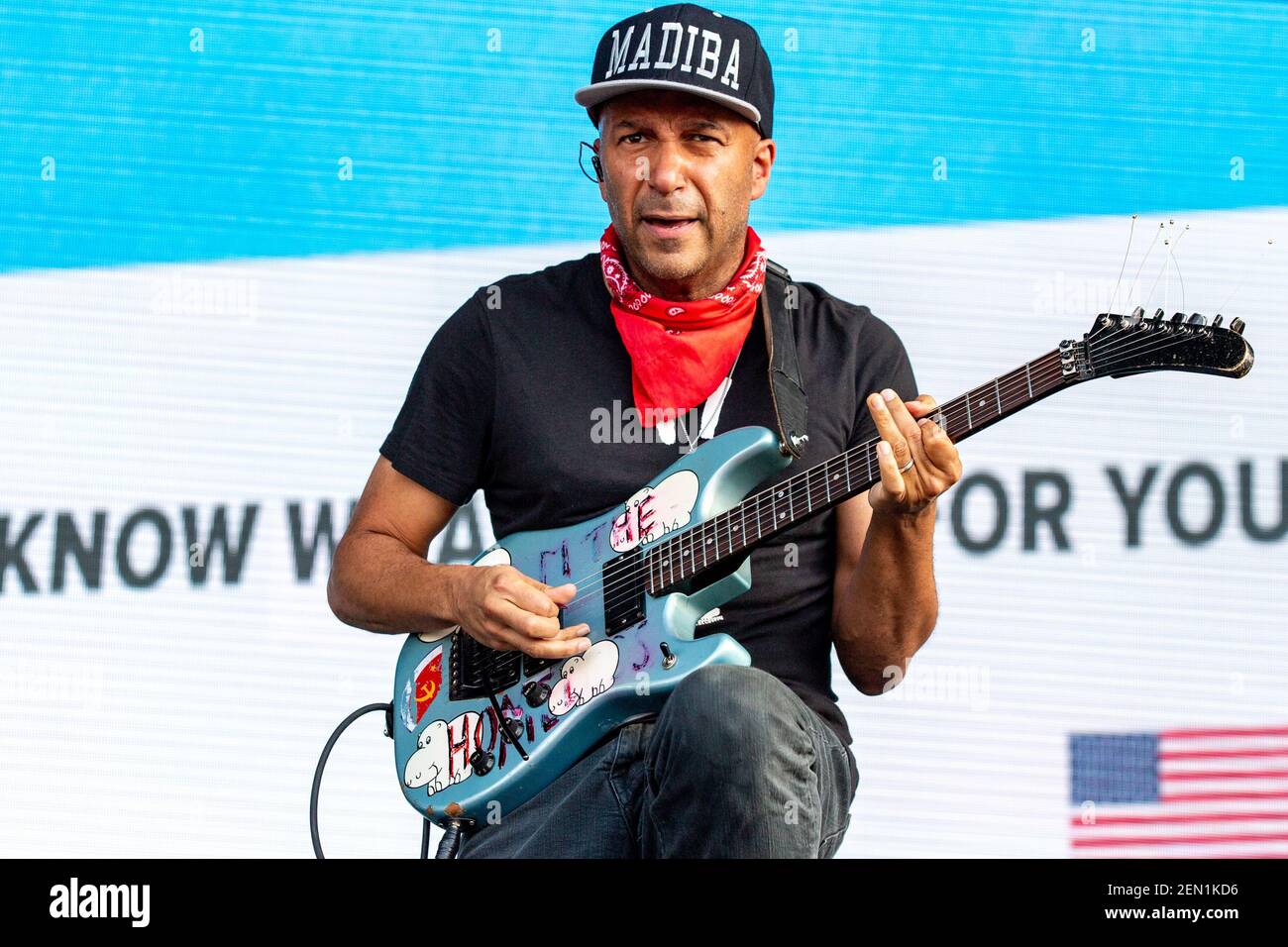 Tom Morello during the Sonic Temple Music Festival on May, 17 2019, in ...