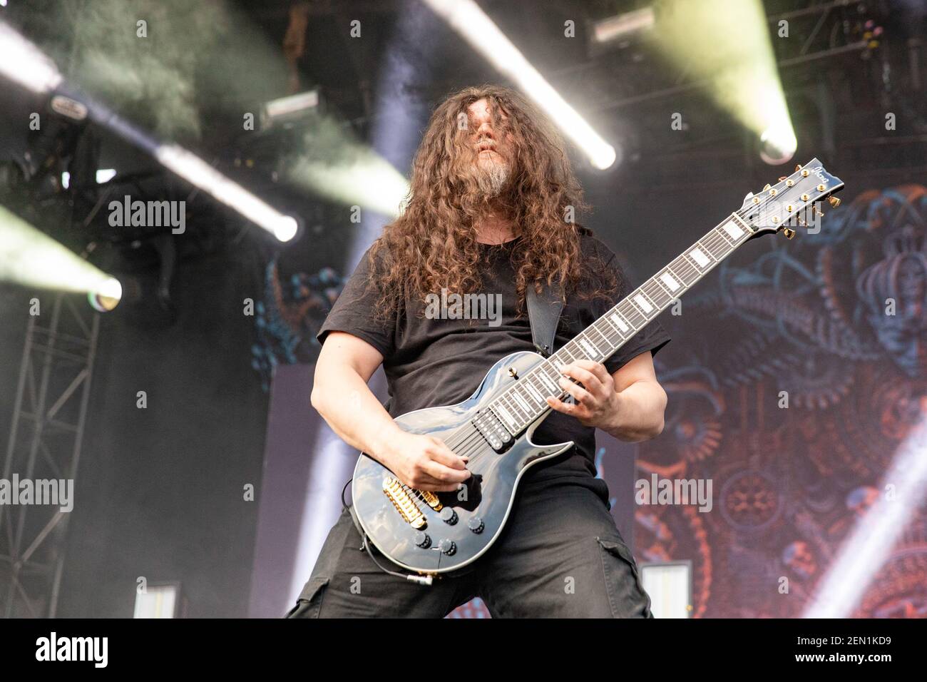 Marten Hagstrom of Meshuggah during the Sonic Temple Music Festival on ...